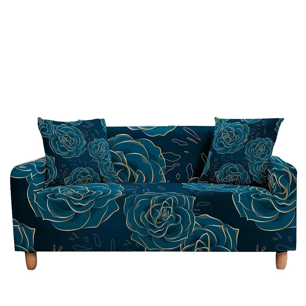 Big Flower Print Sofa Cover for Living Room Stretch Slipcovers ...