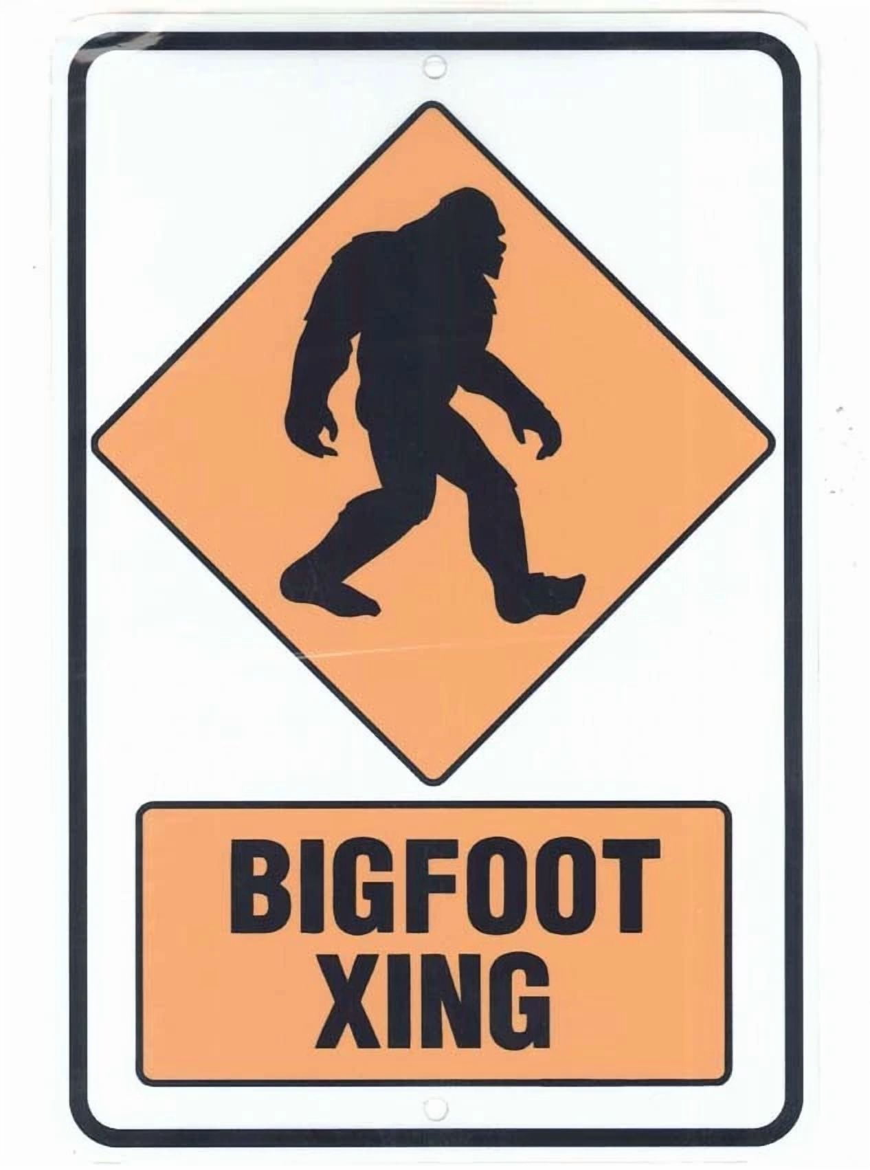 Big Foot Crossing Sign Metal Funny Man Cave House Decor N135 - Walmart.com