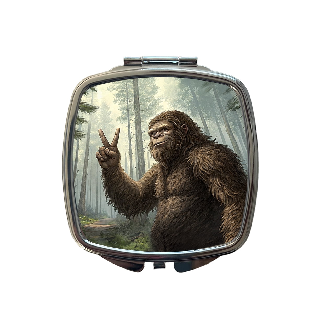 Big Foot Giving The Peace Sign Travel Makeup Handbag Purse Small Pocket ...