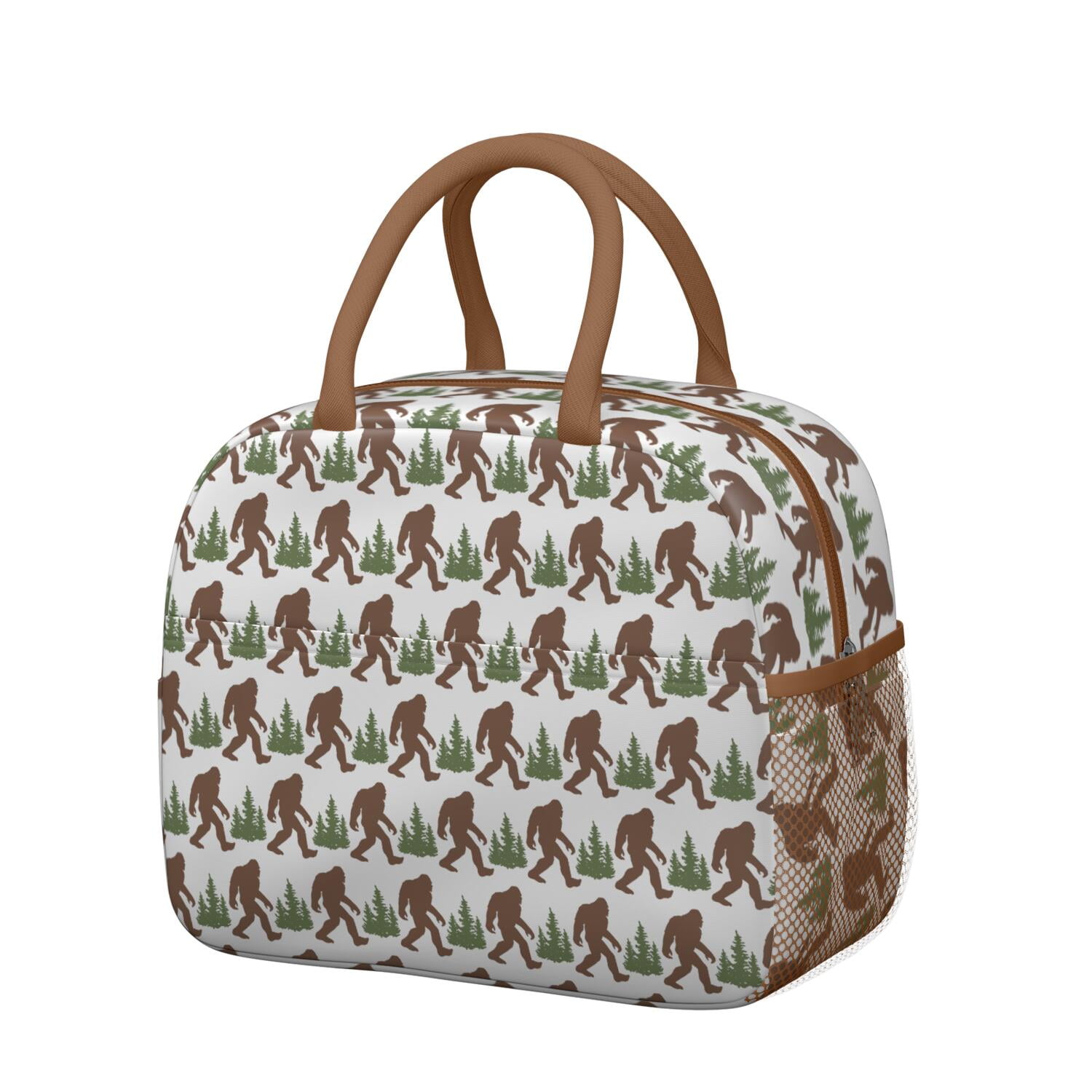 Big Foot Insulated Lunch Bag - Funny Sasquatch Themed Thermal Lunch Box for Women & Students ...