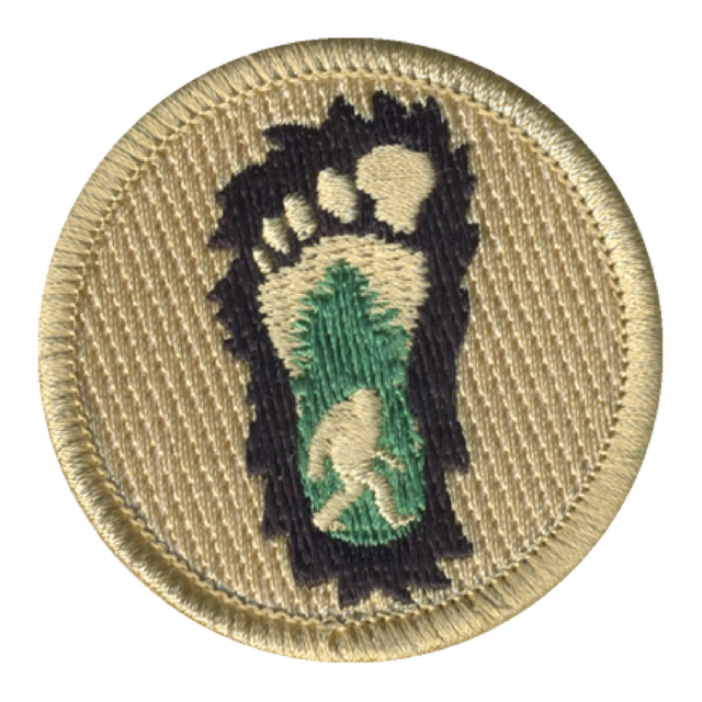 Big Foot Print Patrol Patch (Sew-on) - ClassB - Walmart.com