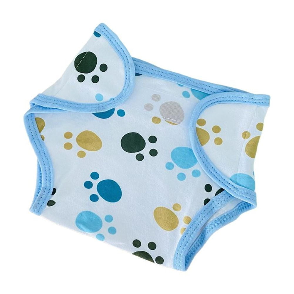 Big Footprints (A)$Cartoon Diapers Cotton Breathable Leak-proof Single ...