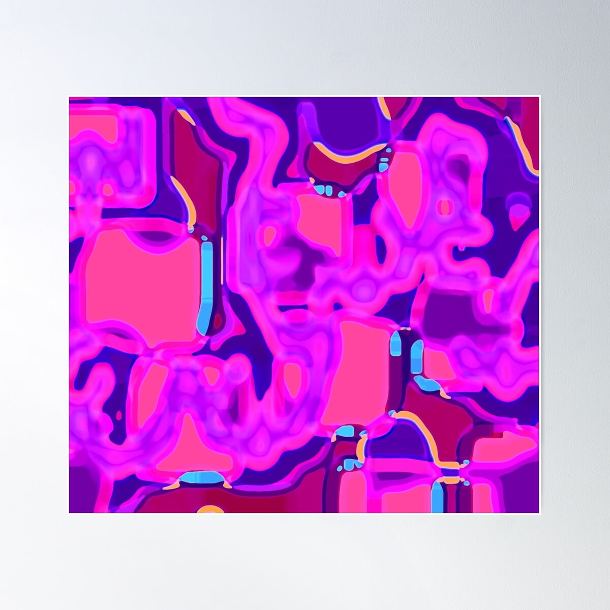 Big Funk Theory - Abstract Landscape Poster Wall Art, Modern Wall Decor ...