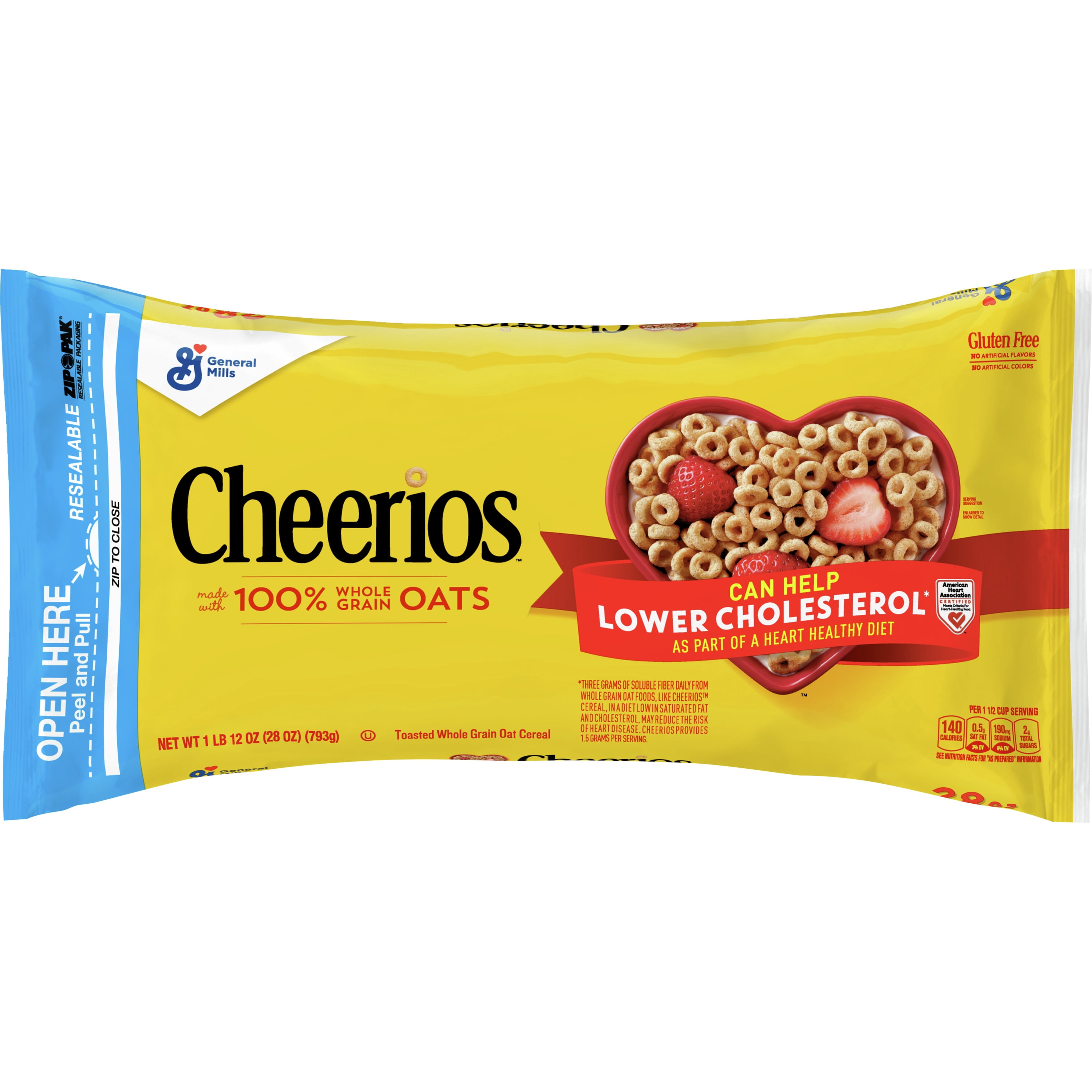 Big G Cereal Original Cheerios Gluten Free Cereal, 32 OZ Resealable Bag ...