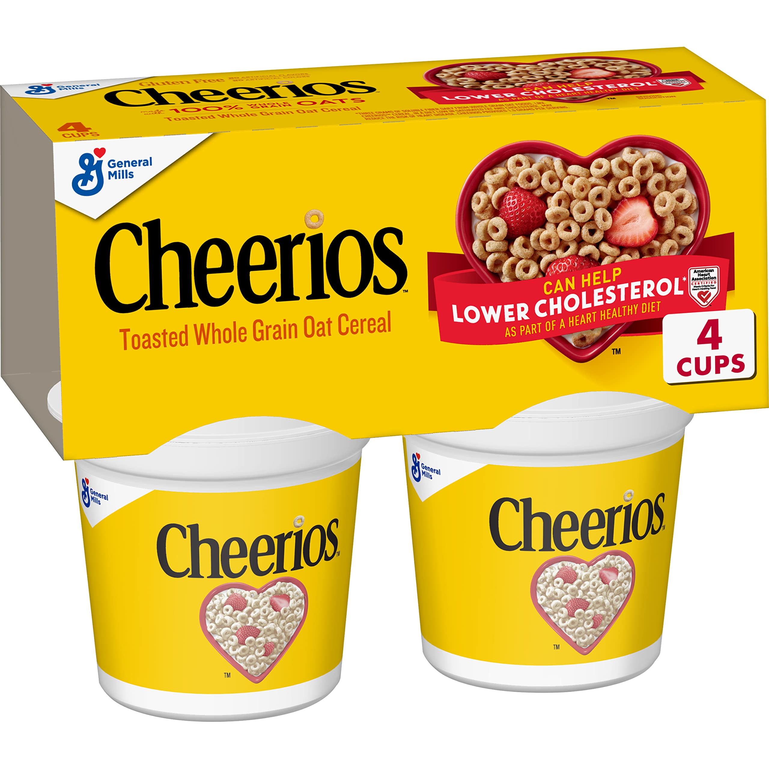 Big G Cereal Original TMA3 Cheerios Gluten Free Cereal, 4PK CUP 5.2OZ - Walmart.com