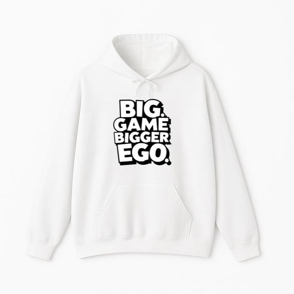 Big Game Bigger Ego Bold Retro Competitive Attitude Themed Graphic ...
