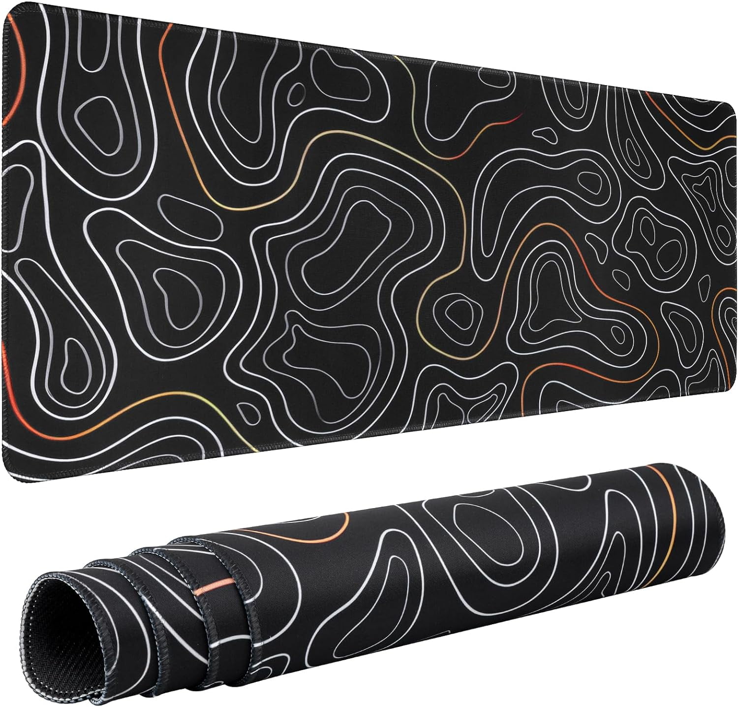 Big Gaming Mouse Pad Gradient Desk Pad with Seamed Edges, Waterproof ...