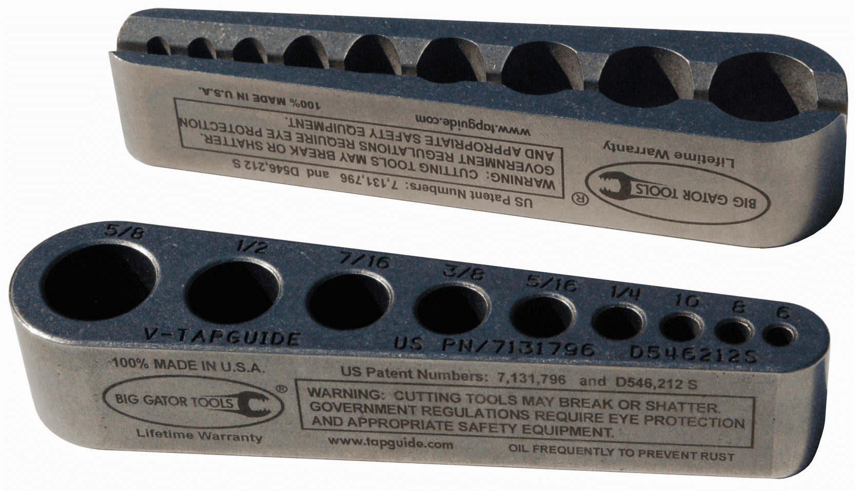 Big Gator Tools - V-TapGuide - Standard Sizes 0-80 To 5/8" - 9 holes ...