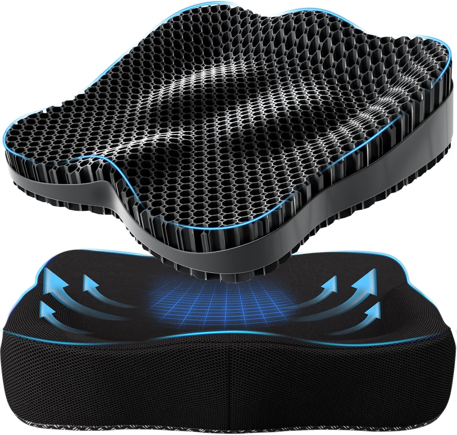 Big Gel Seat Cushion for Office Chair, Thicker Seat Cushion for Long ...