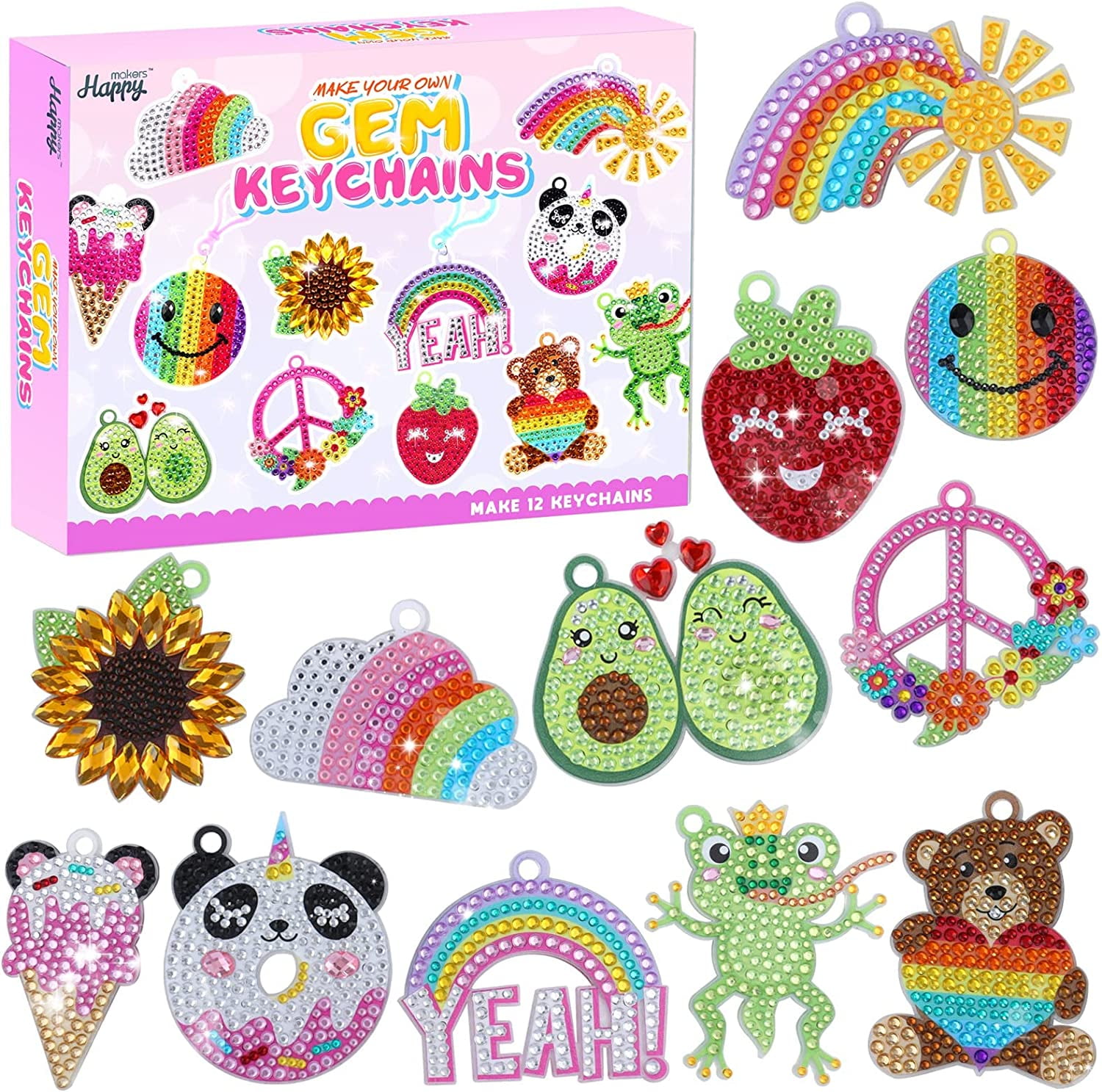 Big Gem Diamond Art Painting Arts Crafts Keychains Suncatchers Kits for ...