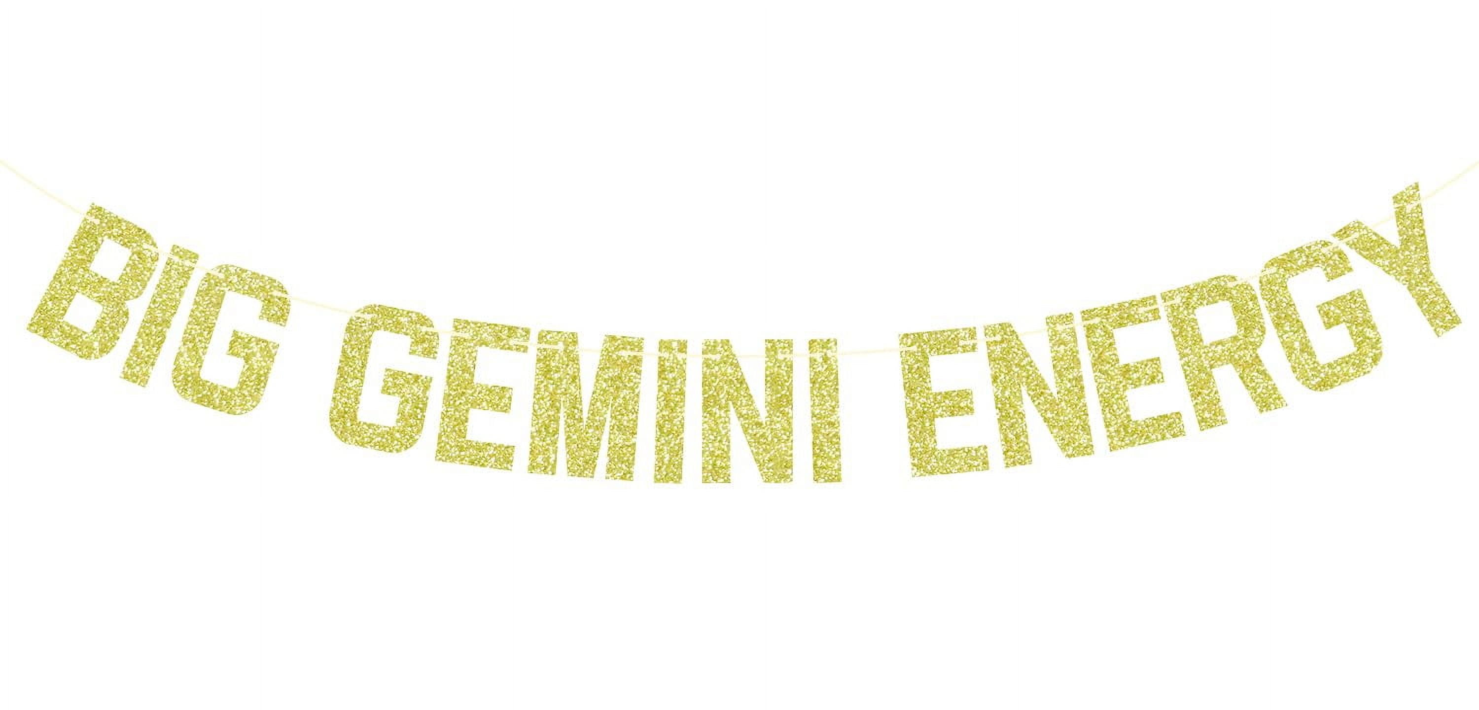 Big Gemini Energy FEV6 Banner, Gemini Birthday Bunting Sign, Horoscope Astrology Theme Party ...
