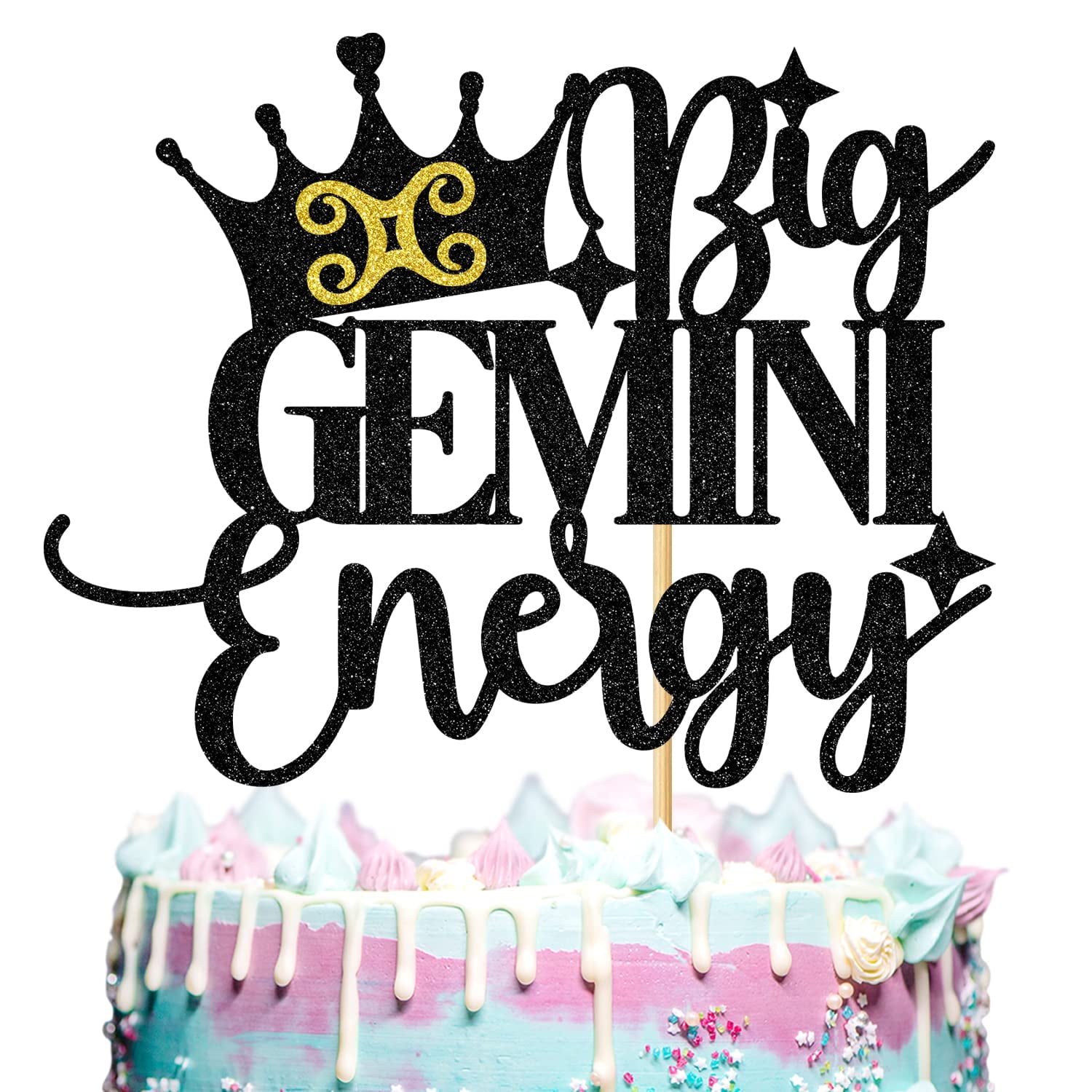 Big Gemini Energy FEV6 Cake Topper, Gemini Birthday Cake Decor, 12 Constellation Zodiac Theme ...