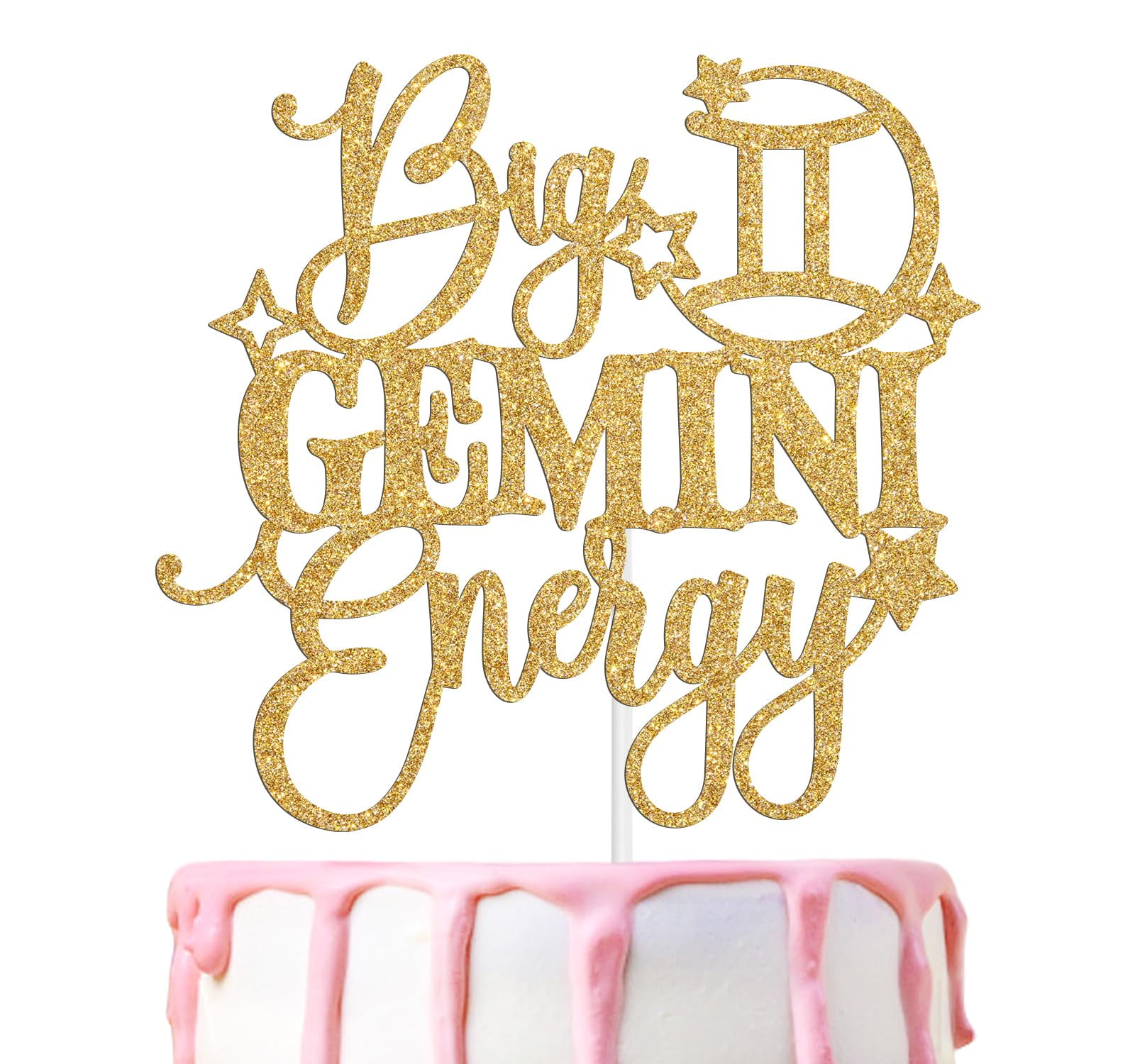 Big Gemini Energy FEV6 Cake Topper, Happy Birthday Gemini in May/June, Gemini Season, 12 Zodiac ...