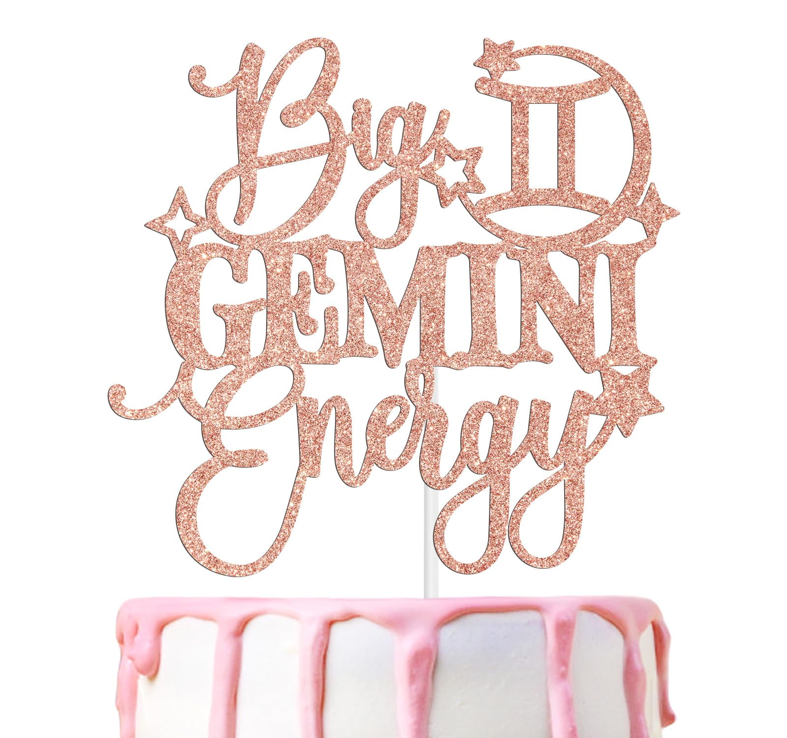 Big Gemini EnergyTRDN Cake Topper, Happy Birthday Gemini in May/June, Gemini Season, 12 Zodiac ...