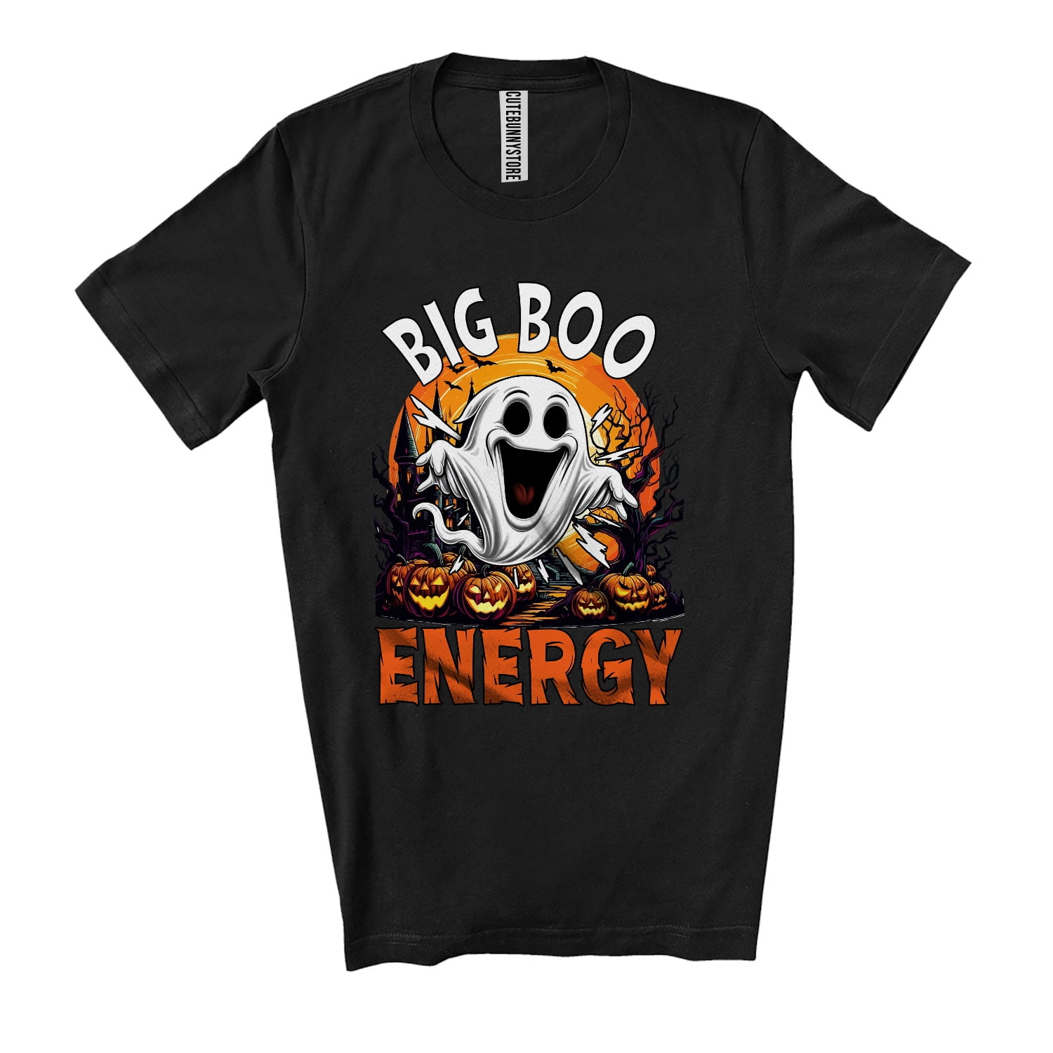 Big Ghost Boo Energy; Humorous Halloween Costume Moon Boo Ghost Lover ...