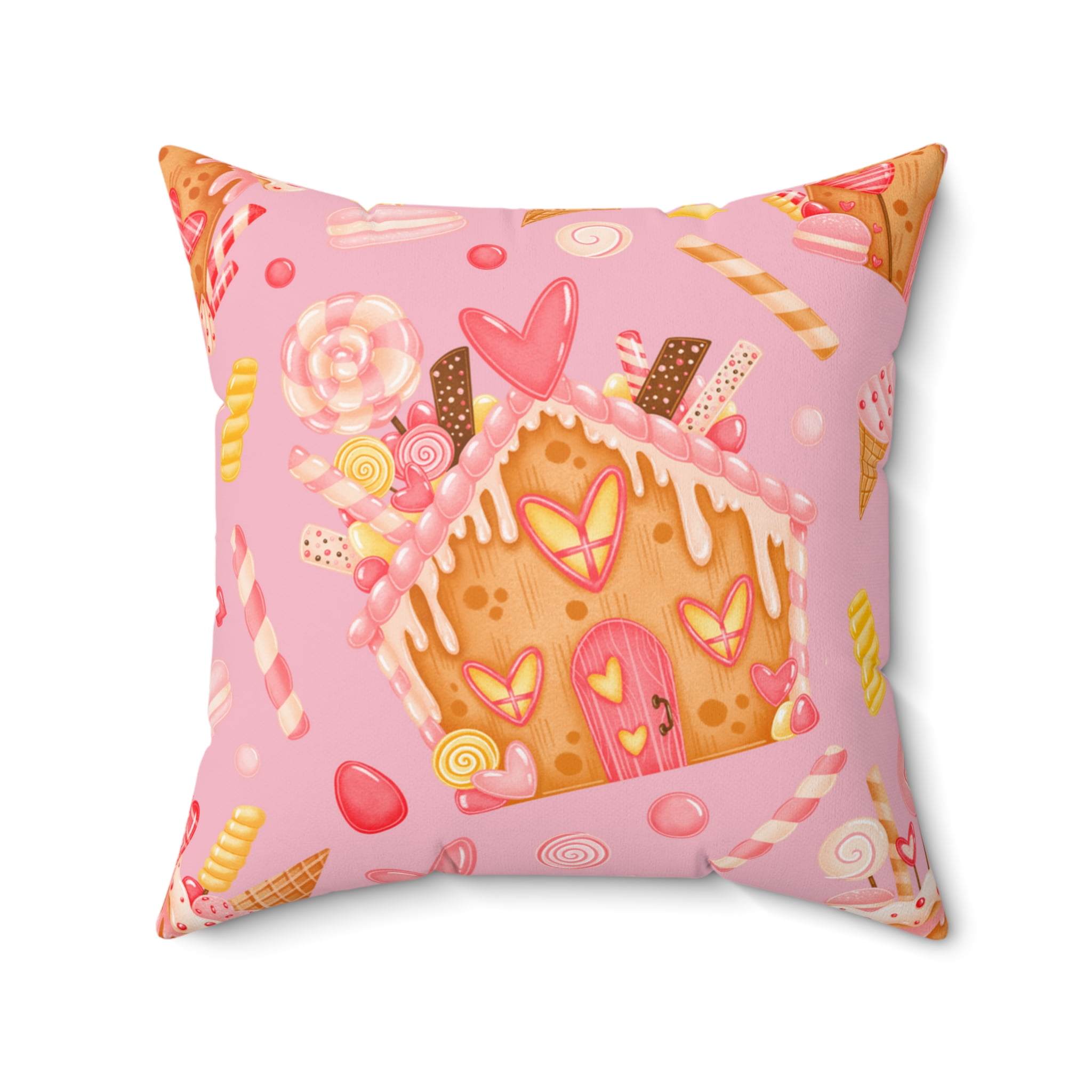 Big Gingerbread House Square Pillow - Walmart.com