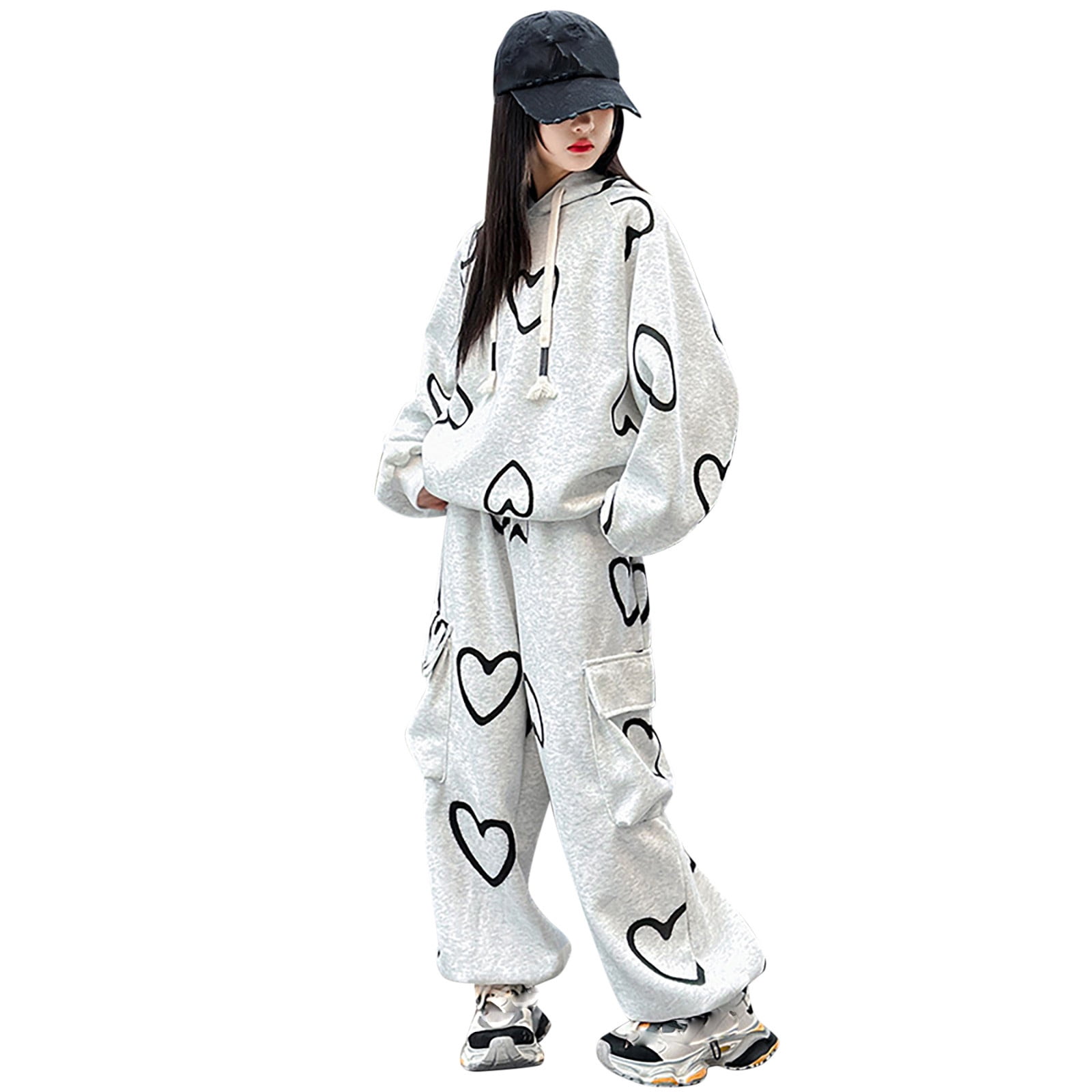 Big Girl Outfits Girls Clothes Springand Autumn Printed Loose Hoodie ...