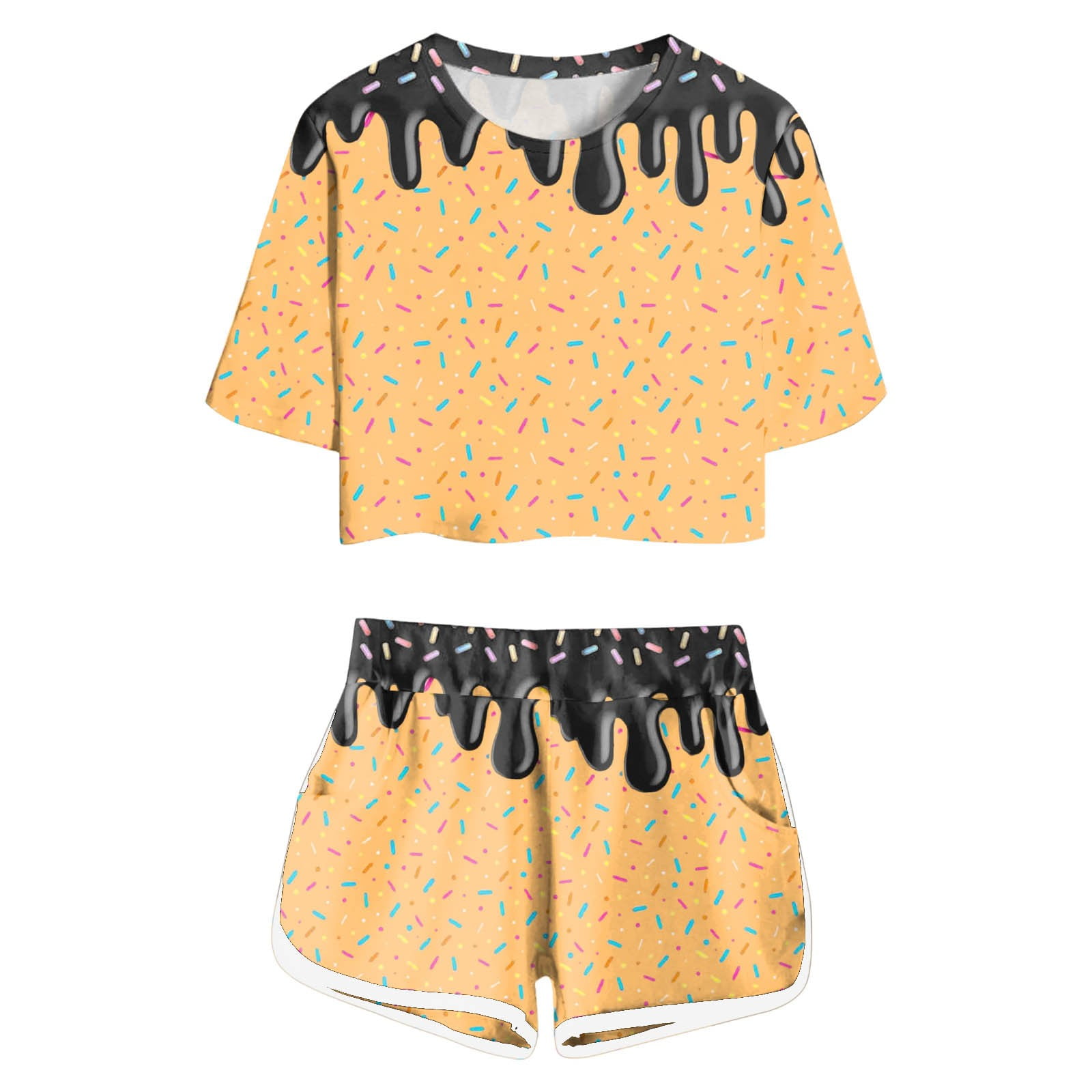 Big Girls 2 Piece Outfits Summer Clothes Kids Boys Casual Short Sleeve ...