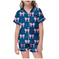 Big Girls 2 Piece Outfits Summer Clothes Short Sleeve Top With Bow ...