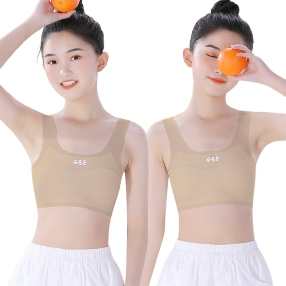 Big Girls' Adjustable Training Bra Cotton Bras Comfortable And Flexible ...
