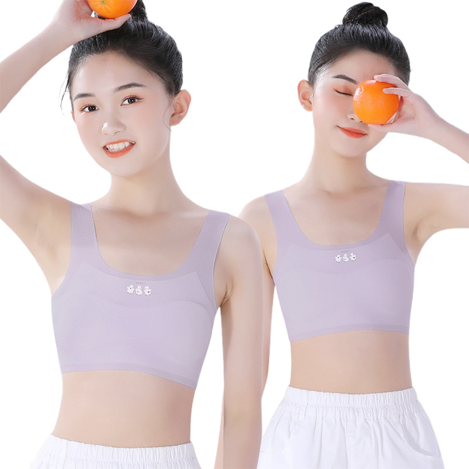 Big Girls' Adjustable Training Bra Cotton Bras Comfortable And Flexible ...