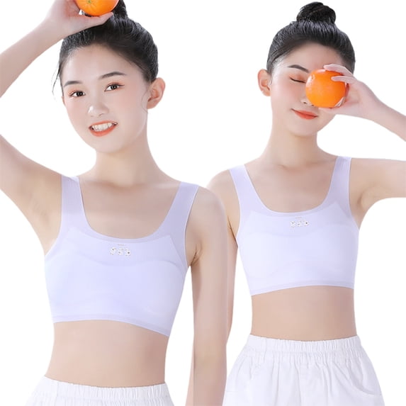 Big Girls' Adjustable Training Bra Cotton Bras Comfortable And Flexible ...
