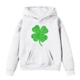 Big Girls Boys Hoodies St Patricks Day Shirt Kids Sweatshirts Shamrock ...