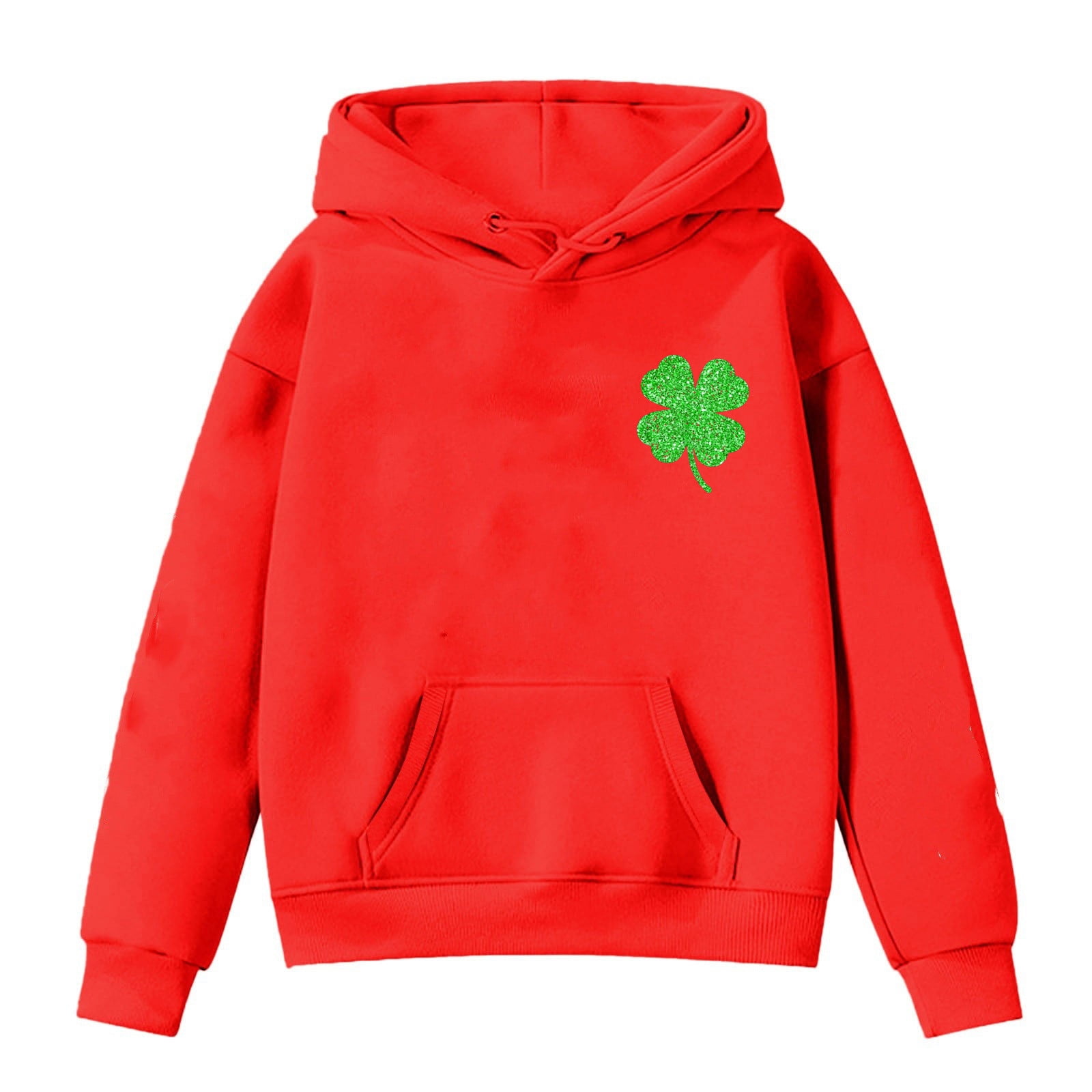 Big Girls Boys Hoodies St Patricks Day Shirt Kids Sweatshirts Shamrock ...