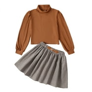 7Y Girl Skirt Sets, Casual Winter Fall Dresses, Cute Outfit for Big ...