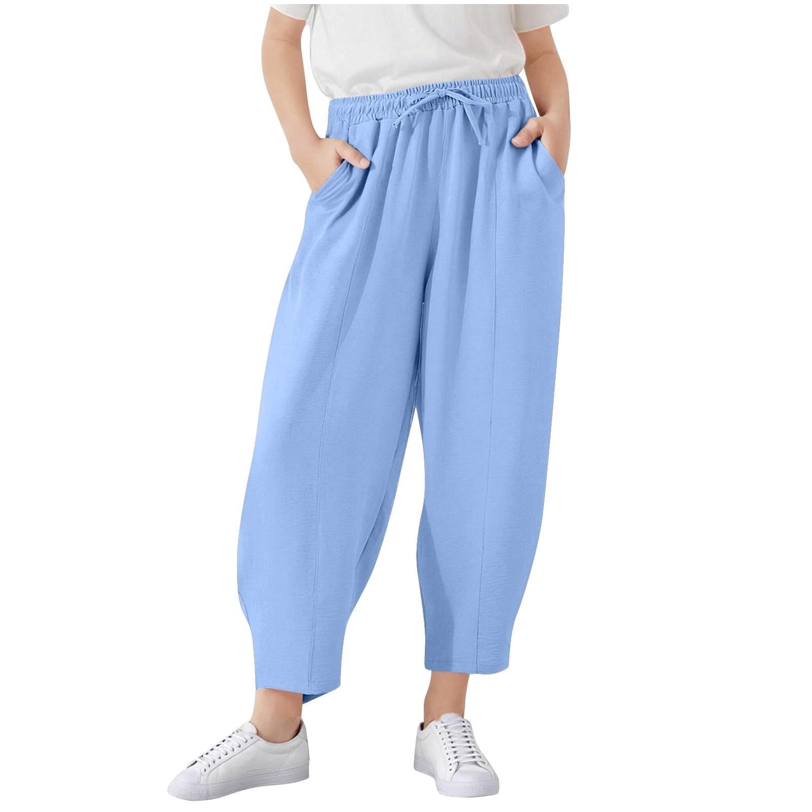 Big Girls Comfortable Girls Pants For Everyday Wear Stylish Cropped ...