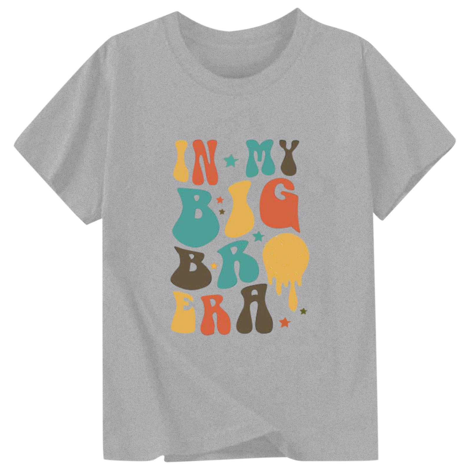 Big Girls' Cute T Shirts Fashionable Letter Round Neck Short Sleeved ...