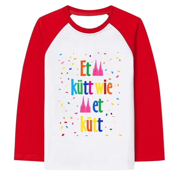 Big Girls' Cute T Shirts Solid Color Round Neck Long Sleeved Girls ...
