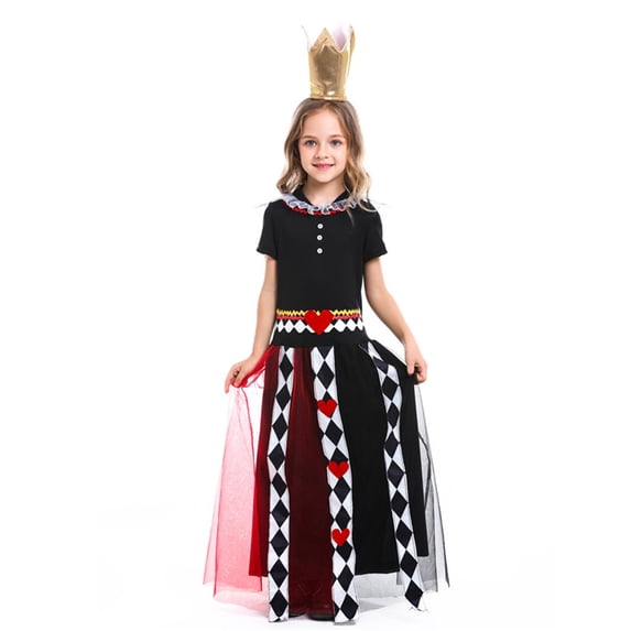 Big Girls' Dresses Halloween Poker Suitable Short Sleeve V Neck Mech ...