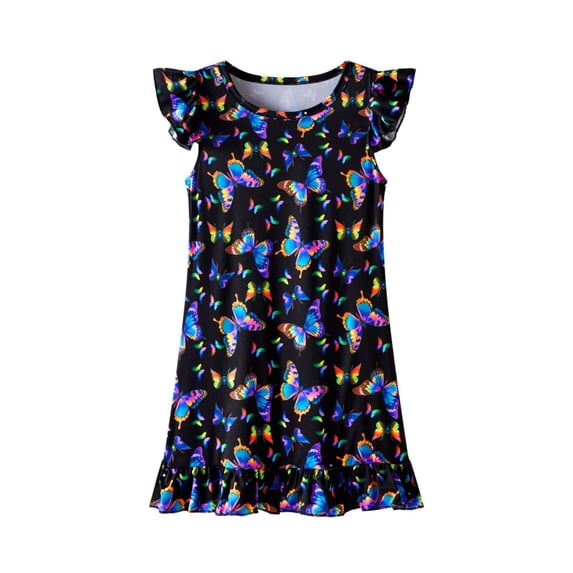 Big Girls' Dresses Sleeveless Loose Fit Sleepwear Nightgown With Print ...