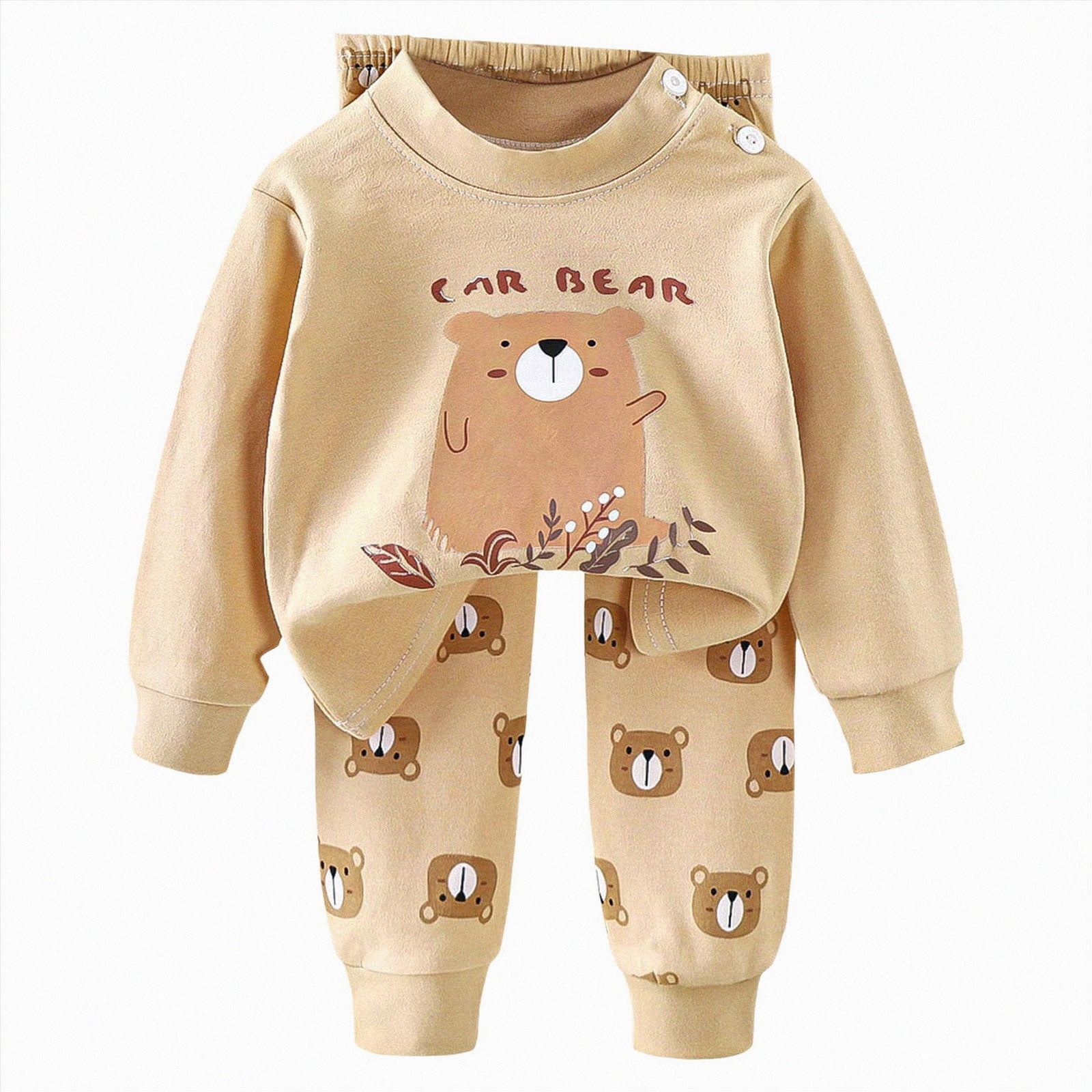 Big Girls Fall Winter Baby Girl Clothes 2 Piece Set Cute Print Rufle ...