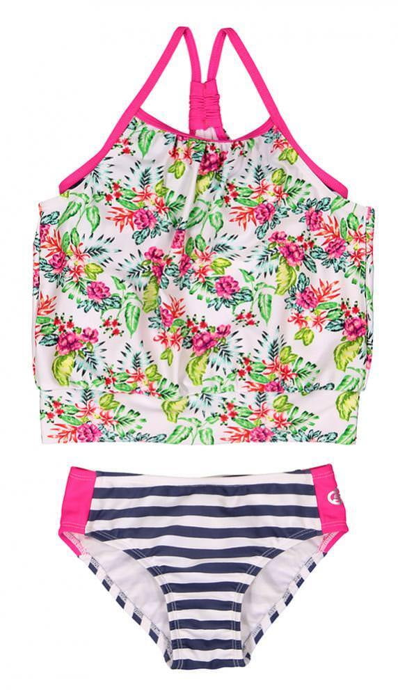Big Girls Floral Two-Piece Tankini Set Swim Set Size 7 8 10 12 14 16 ...
