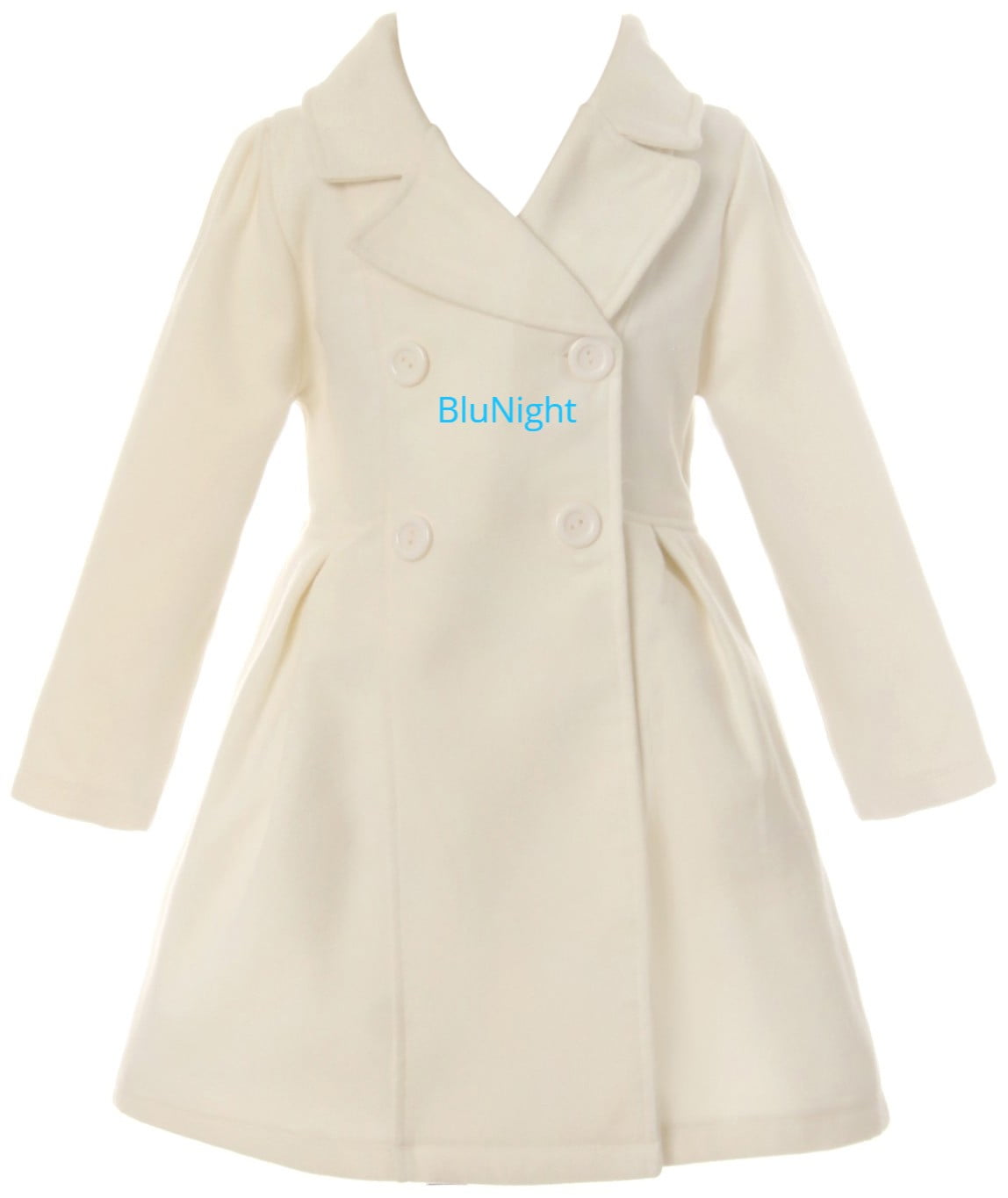 Big Girls Girls Dress Coat Long Sleeve Button Pocket Long Winter Coat ...