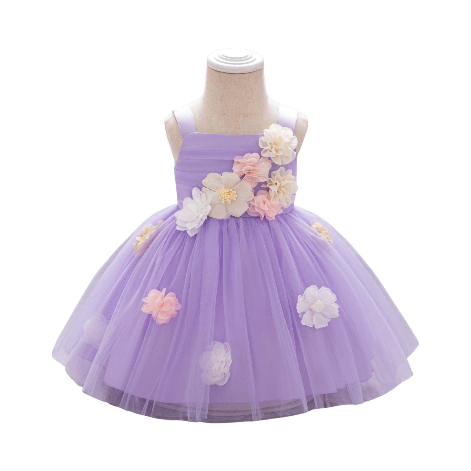 Big Girls Gradient Color Embroidery Floral Evening Princess Pageant ...