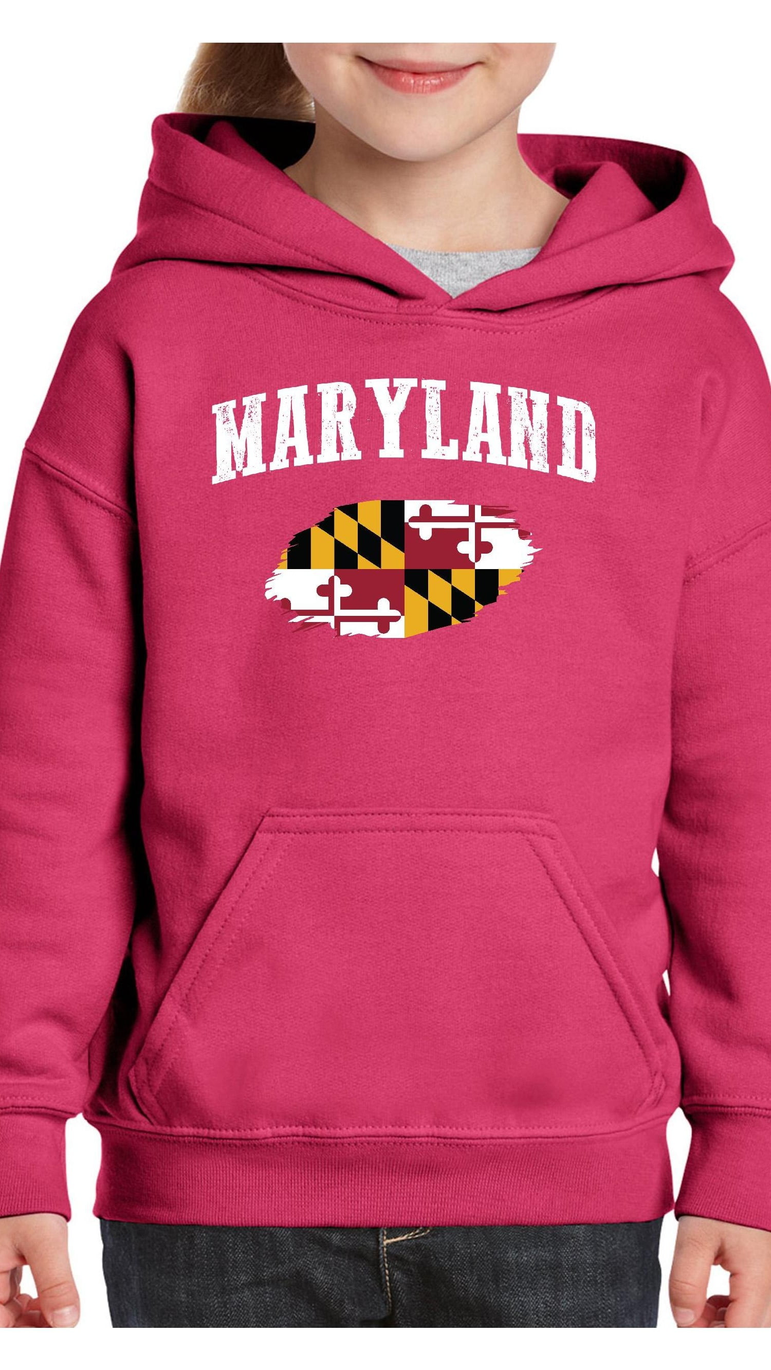 Big Girls Hoodies and Sweatshirts - Maryland Flag - Walmart.com