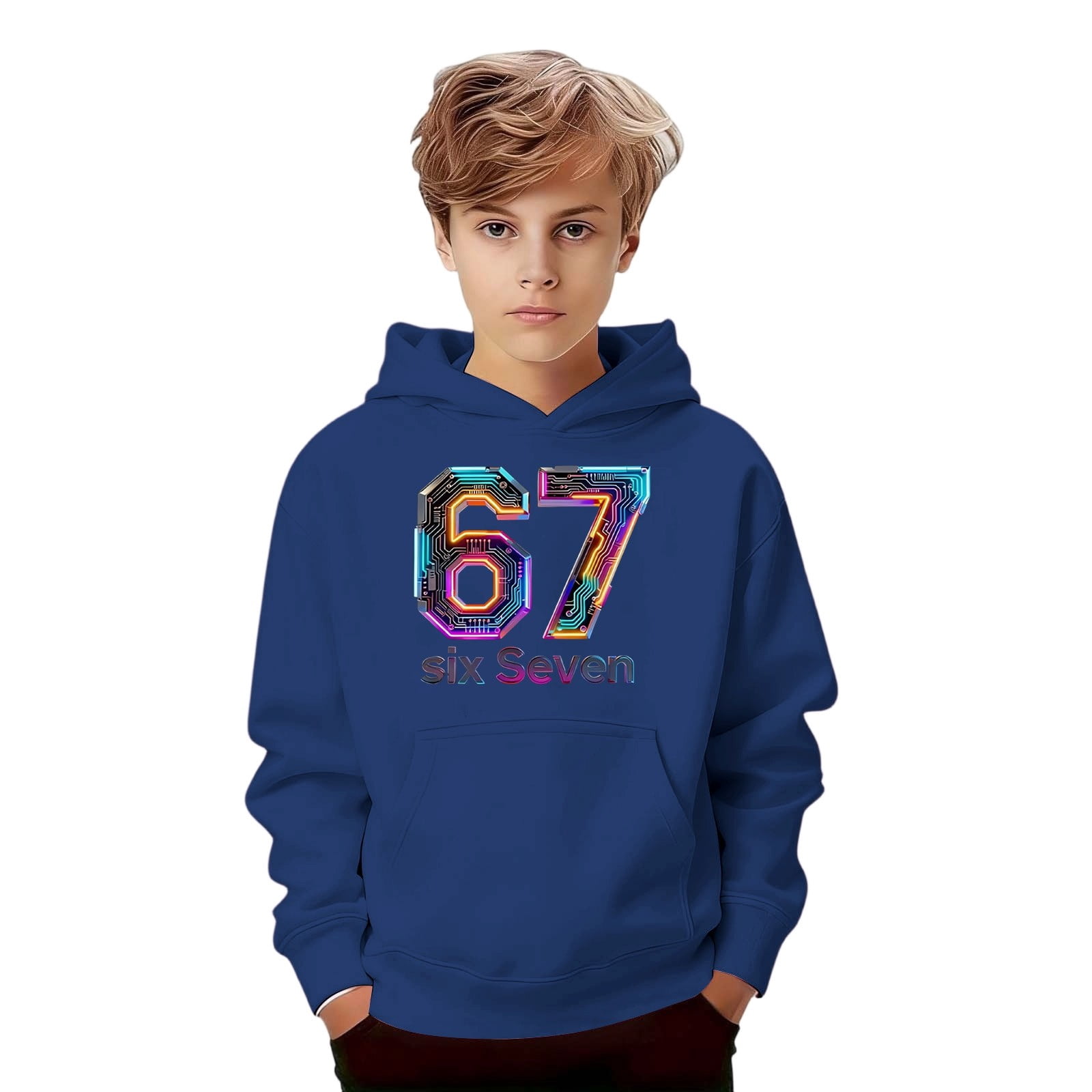 Big Girls Kids Boys Letter Print Hooded Sweatshirt Pullover Casual ...
