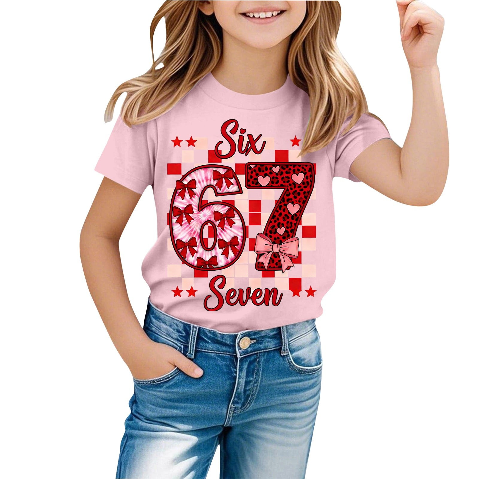 Big Girls Kids Graphic Tees Boys Cute Valentine'S Day Print Casual ...
