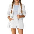 Big Girls Outfits Set Outfit Set Girls Button Front Blazer Match Short ...