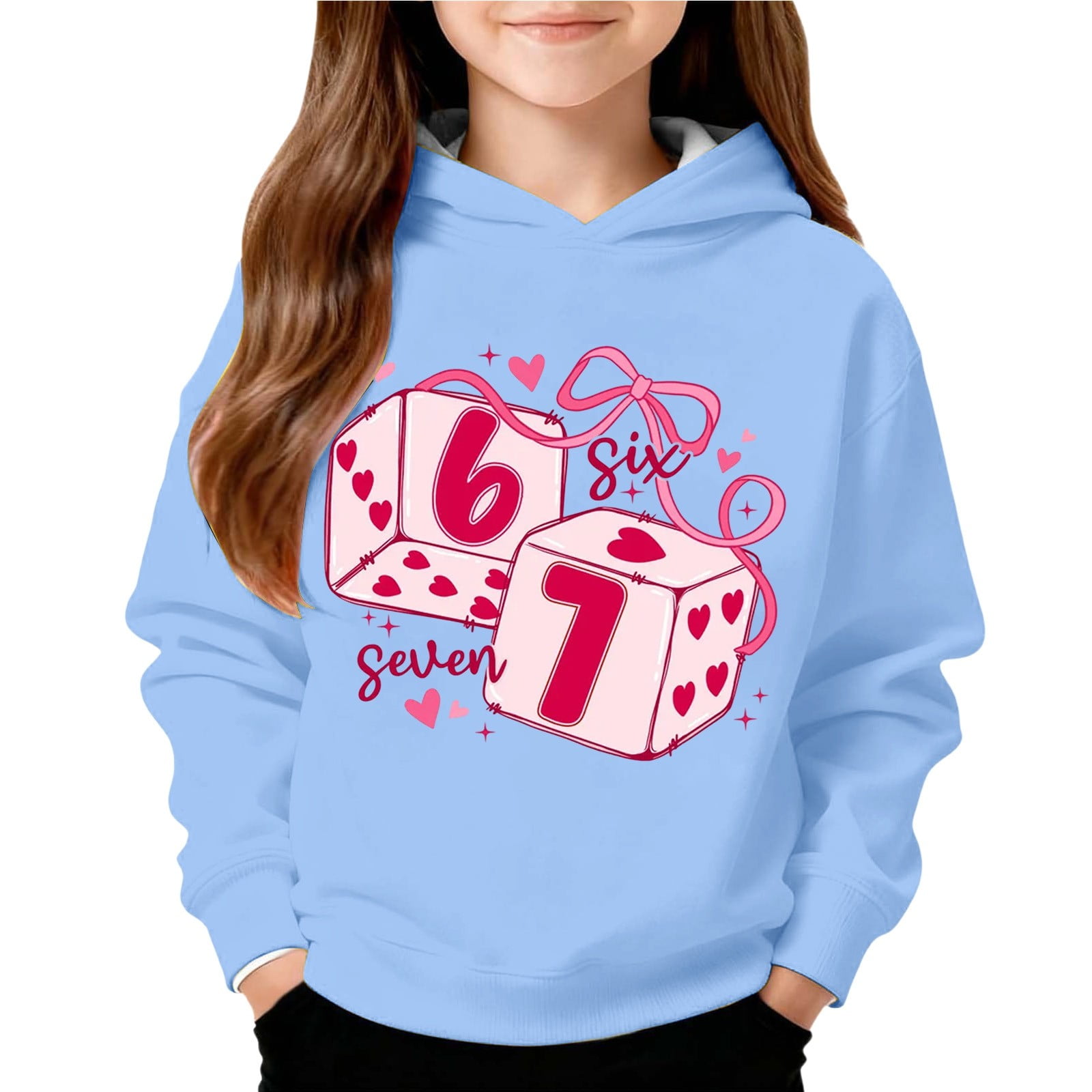 Big Girls Pullover Hoodie With Unique Valentine'S Day Print Boys ...
