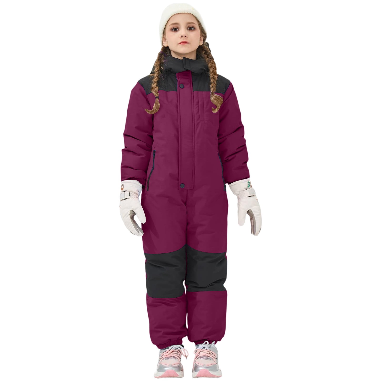 Big Girls Snow Suit - Boys One Piece Ski Suits - Kids Waterproof Winter ...