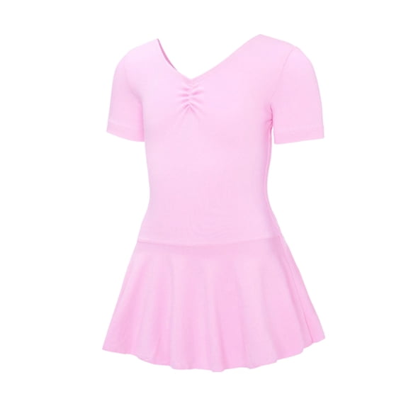 Big Girls Spring Dress Dance Short Sleeve Ballet For Recital Practice ...