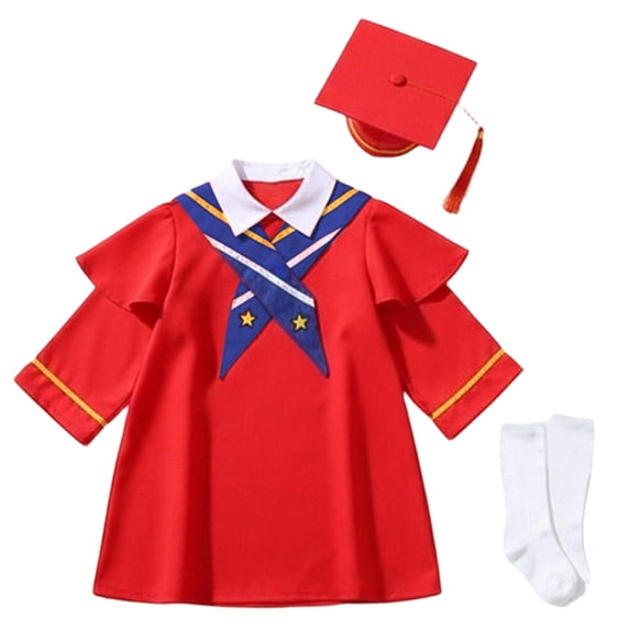Big Girls Summer Outfit 3 Piece Set Graduation Gown And Cap Shawl For ...