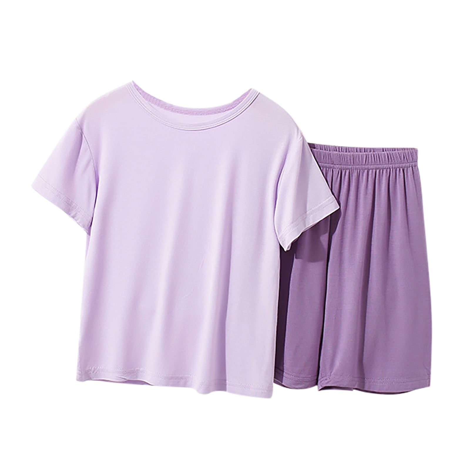 Big Girls Summer Outfit Boys Two Piece Short Sleeve Kids Sleepwear ...