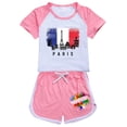 Big Girls Summer Outfit Children Two Piece Short Sleeve T Shirt Top ...