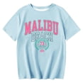 Big Girls Summer T Shirts Fashion Letter Print Round Neck Short Sleeve ...