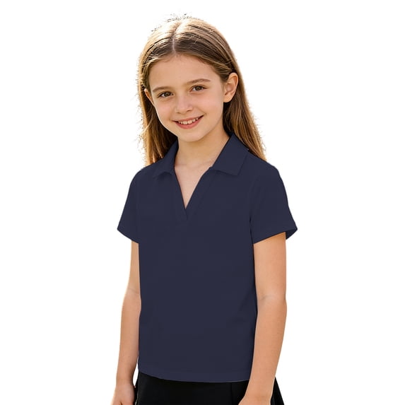 Big Girls Summer T Shirts Tops Athletic Solid Color Breathable Workout ...